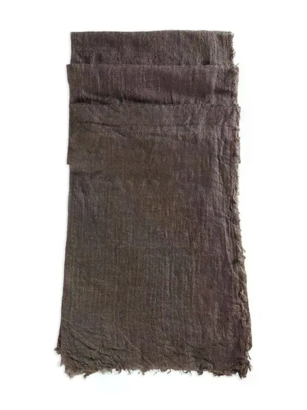 Rick Owens Frayed-edge Scarf - Brown