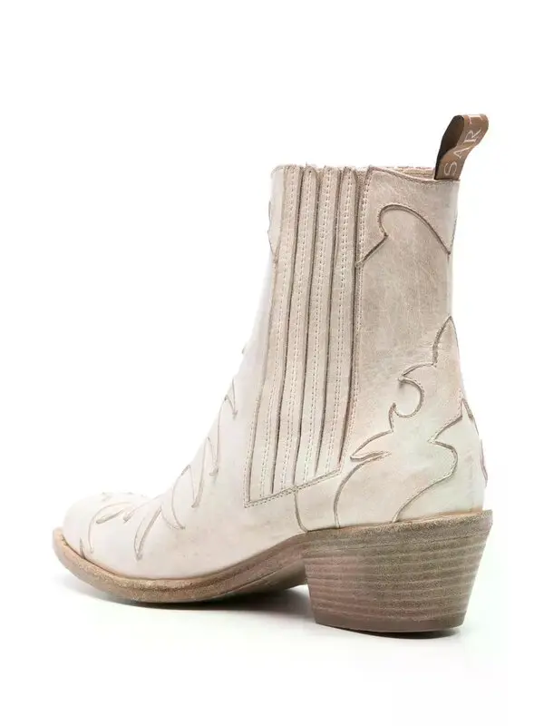 Sartore Leather Cowboy Boots - Neutrals
