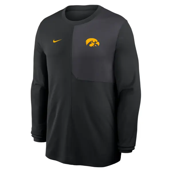 Nike Iowa Sideline Coach Dri-fit College Long-sleeve Top - Black