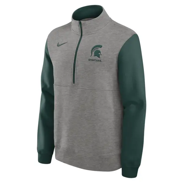 Nike Michigan State Club College 1/2-zip Crew - Grey