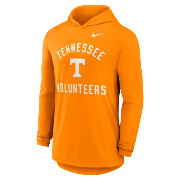 Nike Tennessee Campus Arch Dri-fit College Long-sleeve Hooded T-shirt - Orange