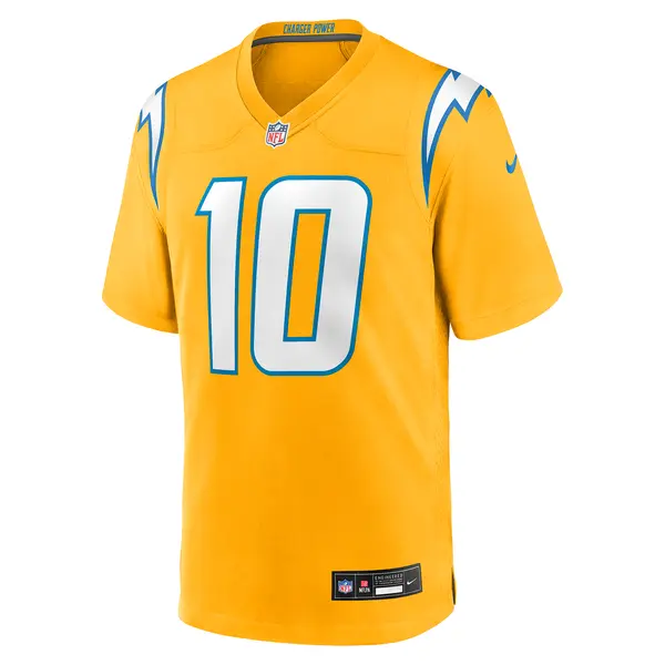 Nike Justin Herbert Los Angeles Chargers Nfl Game Jersey - Yellow