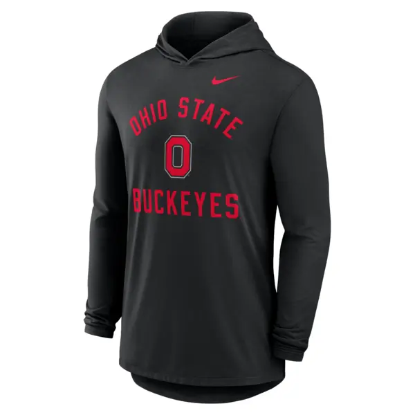 Nike Ohio State Campus Arch Dri-fit College Long-sleeve Hooded T-shirt - Black