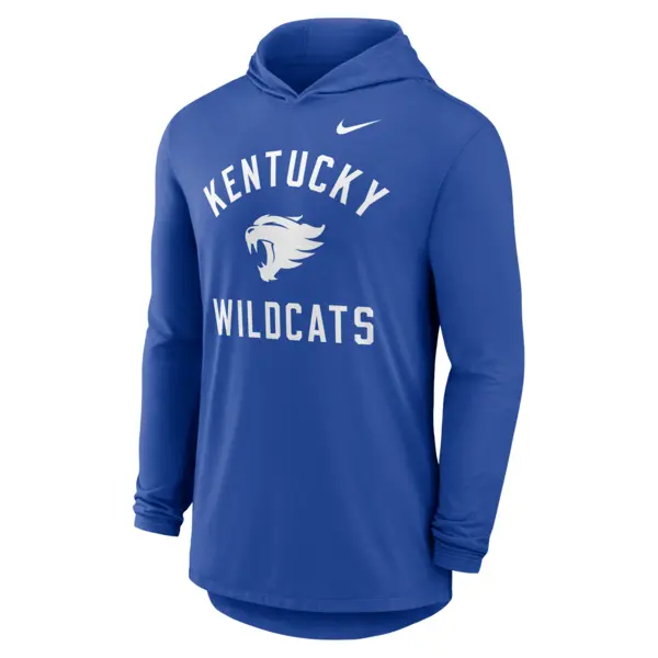 Nike Kentucky Campus Arch Dri-fit College Long-sleeve Hooded T-shirt - Blue