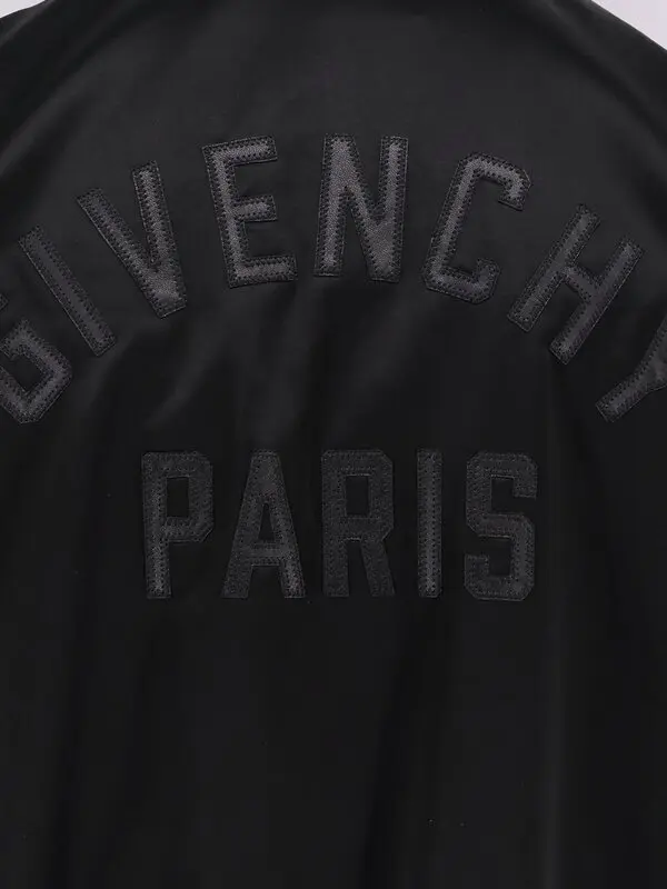 Givenchy Cotton And Acetate Jacket With Leather Sleeves