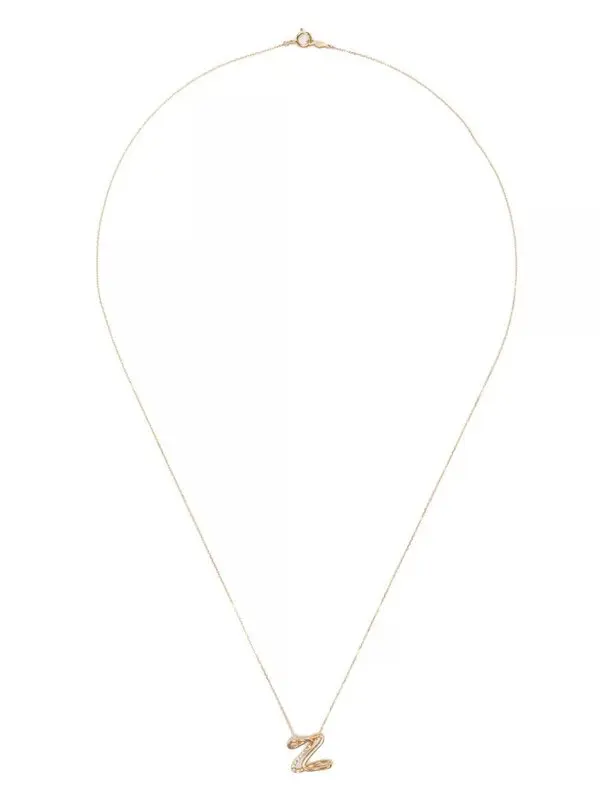 Charlotte Chesnais 18k Yellow Diamond "z" Necklace - Gold