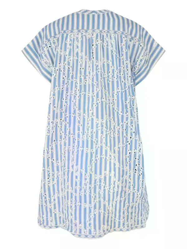 Saloni Striped Embroidered Dress