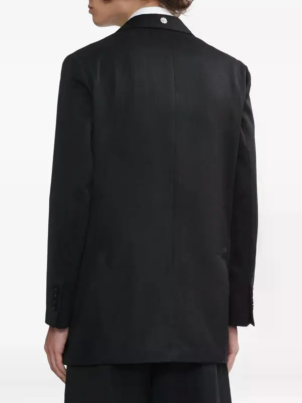 Simone Rocha Flower-embellished Double-breasted Blazer