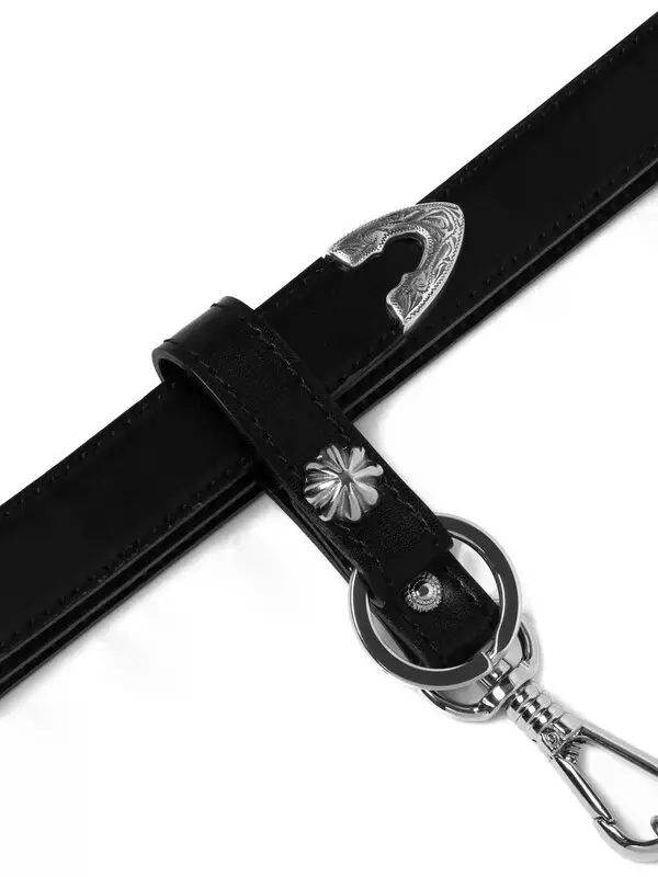 Toga Chain-Buckle Leather Belt - Black | Editorialist