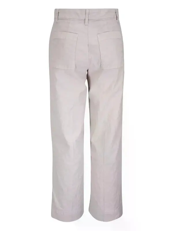 Frank & Eileen Patch-pocket Cropped Trousers - Neutrals