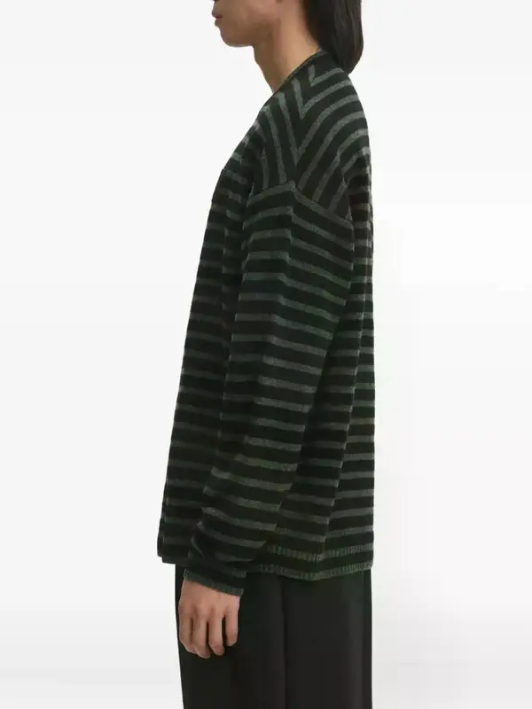 Wood Wood Striped Logo-patch Jumper