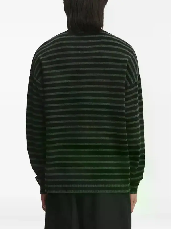 Wood Wood Striped Logo-patch Jumper