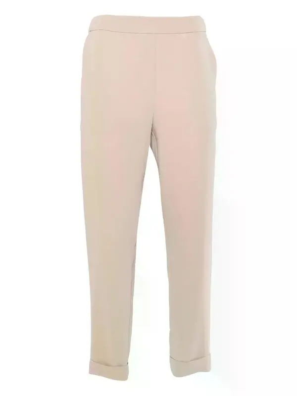 P.a.r.o.s.h Elastic-waistband Cuffed Trousers - Neutrals