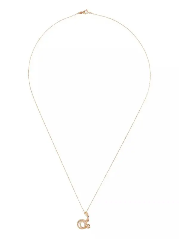 Charlotte Chesnais 18k Yellow Letter D Diamond Necklace - Gold