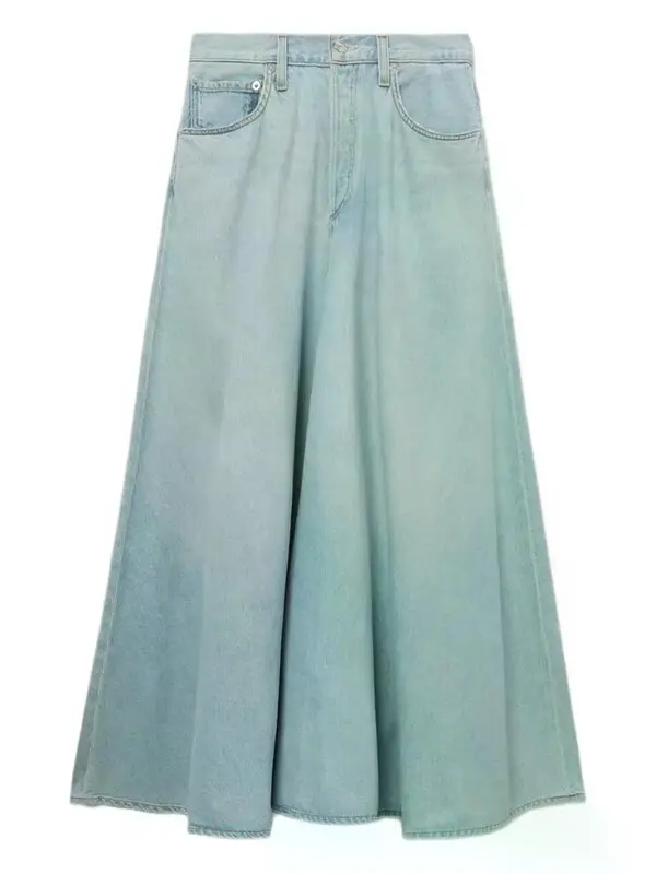 AGOLDE Denim Flared Maxi Skirt