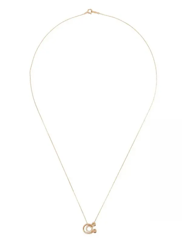 Charlotte Chesnais 18k Yellow Letter A Diamond Necklace - Gold
