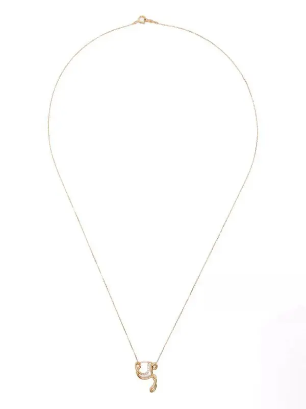 Charlotte Chesnais 18k Yellow Y Diamond Necklace - Gold