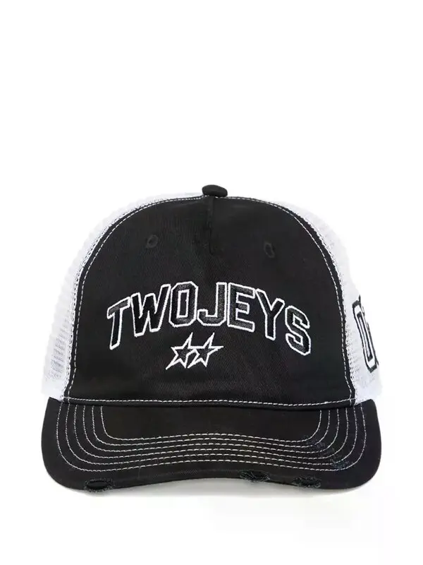TWOJEYS Distressed Trucker Cap - Black
