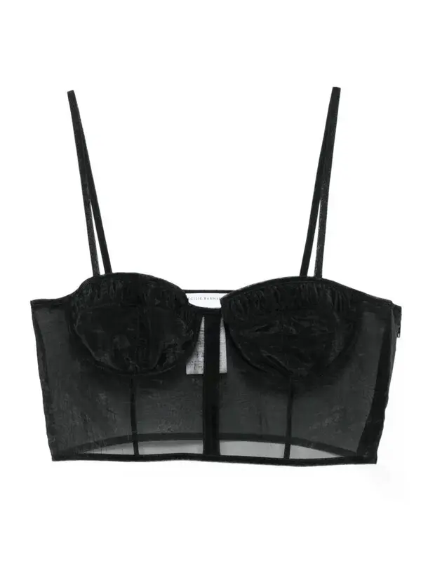 Cecilie Bahnsen Anya Bustier Top - Black