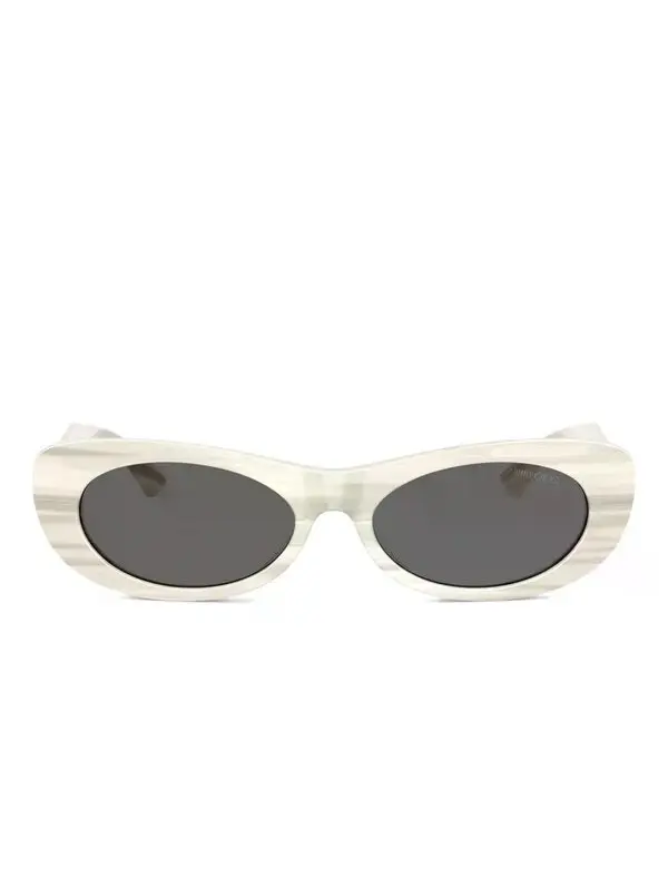 JIMMY CHOO Logo-embellished Sunglasses - White