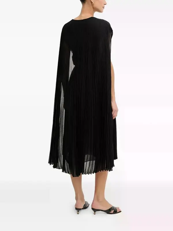 BOSS Pleated Cape-sleeve Dress