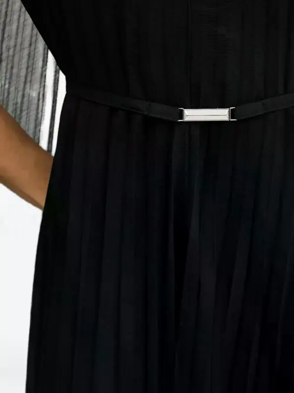 BOSS Pleated Cape-sleeve Dress