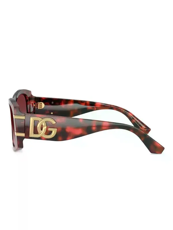Dolce & Gabbana Geometric Sunglasses With Logo Plaque