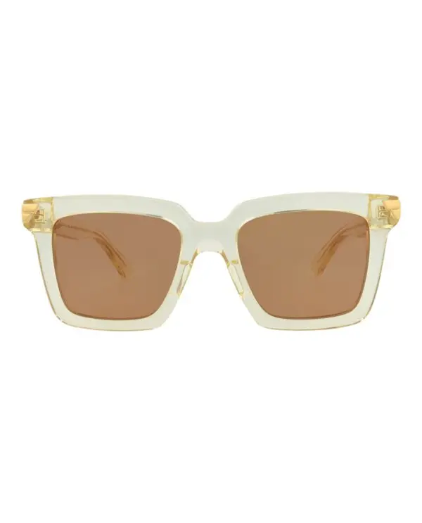 Bottega Veneta Square-frame Sunglasses - Beige Beige Brown (bv1005s/30008310/005)