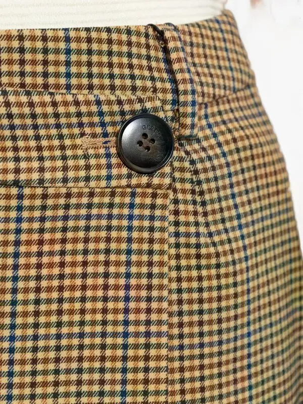 GESTUZ Checked Wrap Skirt