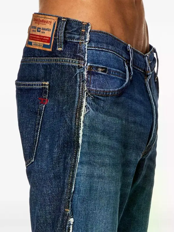 DIESEL® Oves Two-tone Mid-rise Jeans