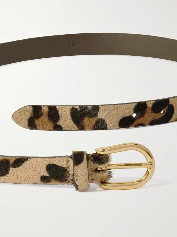 Anderson's Leopard-print Calf Hair Belt