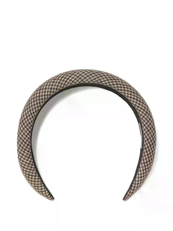 Toga Houndstooth Headband - Brown