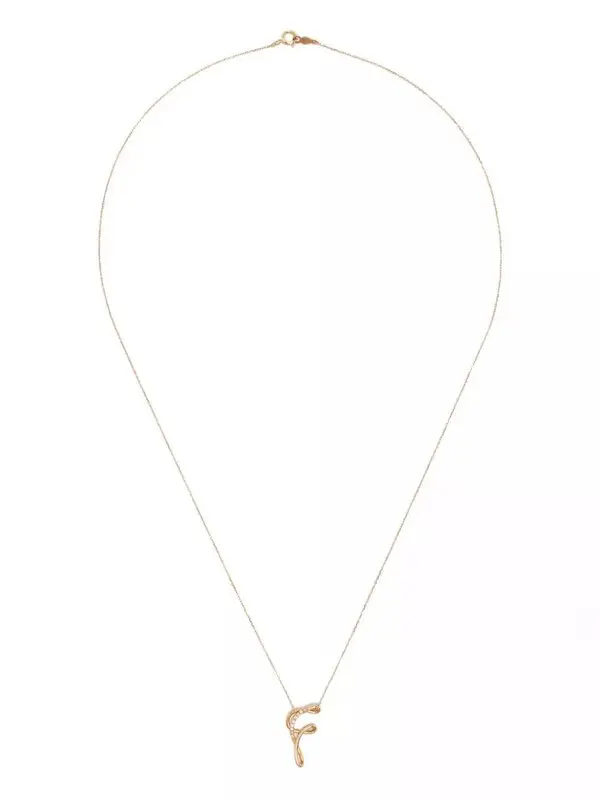 Charlotte Chesnais 18k Yellow Diamond 'f' Necklace - Gold