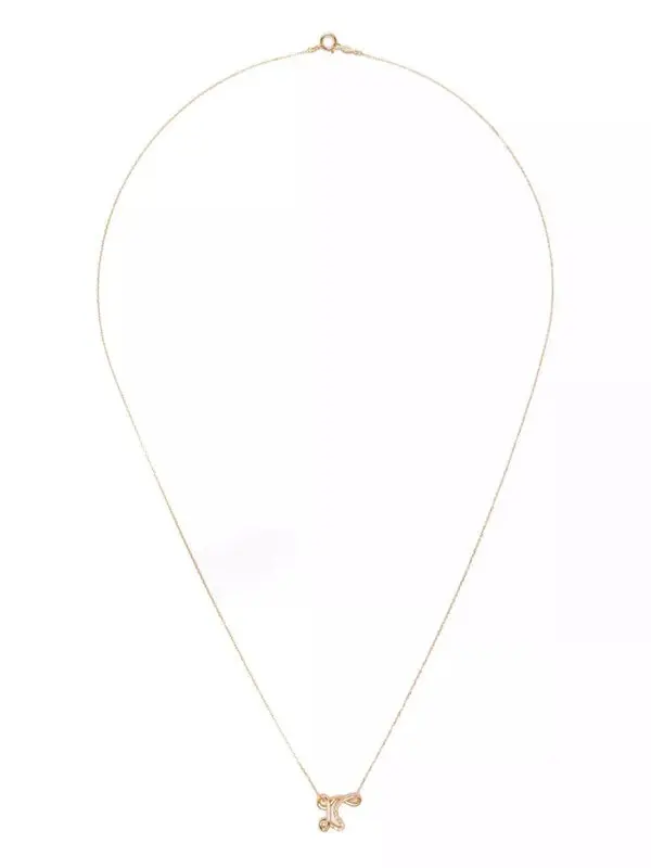 Charlotte Chesnais 18k Yellow Diamond R Necklace - Gold
