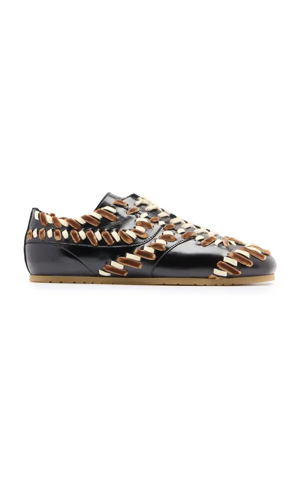 Dries Van Noten Leather Sneakers - Brown
