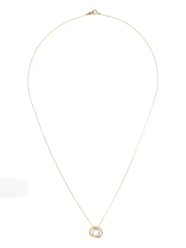 Charlotte Chesnais 18k Yellow And Diamond Circle Necklace - Gold
