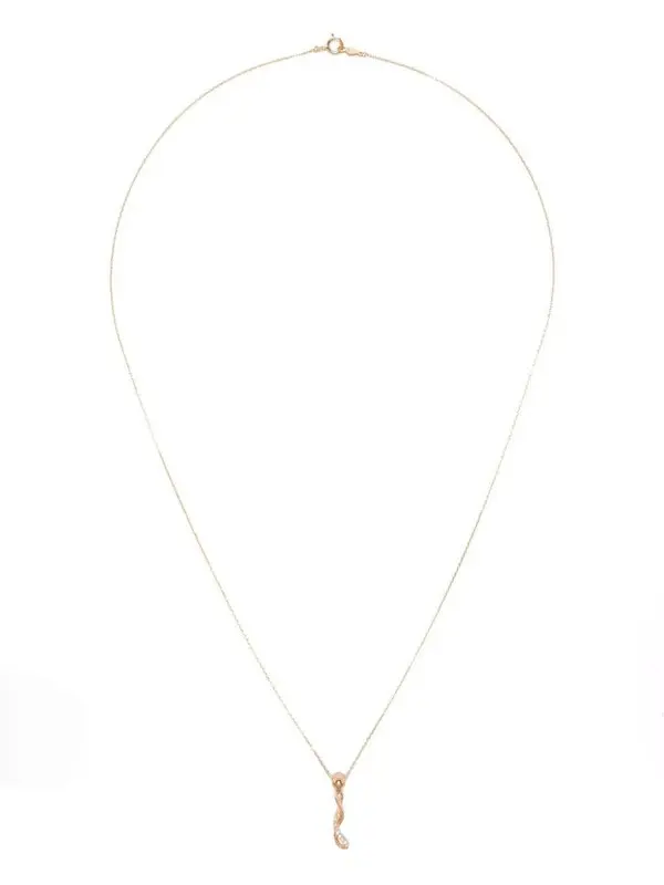 Charlotte Chesnais 18k Yellow Diamond "i" Necklace - Gold