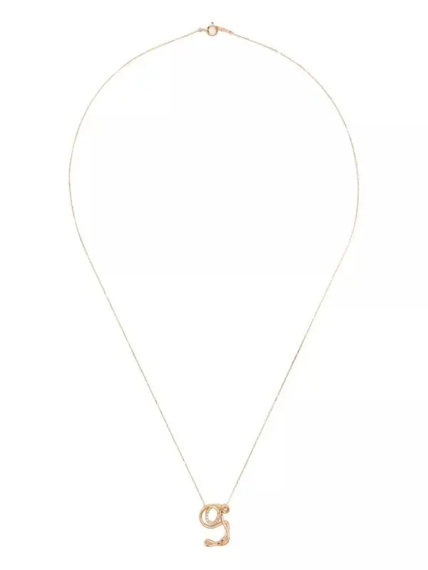 Charlotte Chesnais 18k Yellow Diamond "g" Necklace - Gold