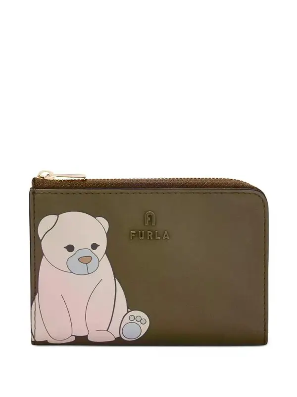 Furla Bear-print Zip-around Wallet - Green