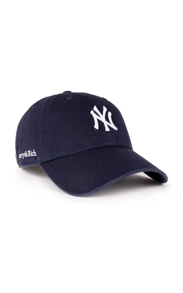 SPORTY & RICH X Yankees Cotton Baseball Cap - Navy