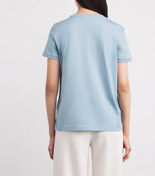 Max Mara Cotton Monogram T-shirt - Blue
