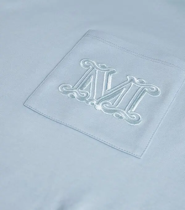 Max Mara Cotton Monogram T-shirt - Blue