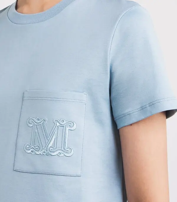 Max Mara Cotton Monogram T-shirt - Blue