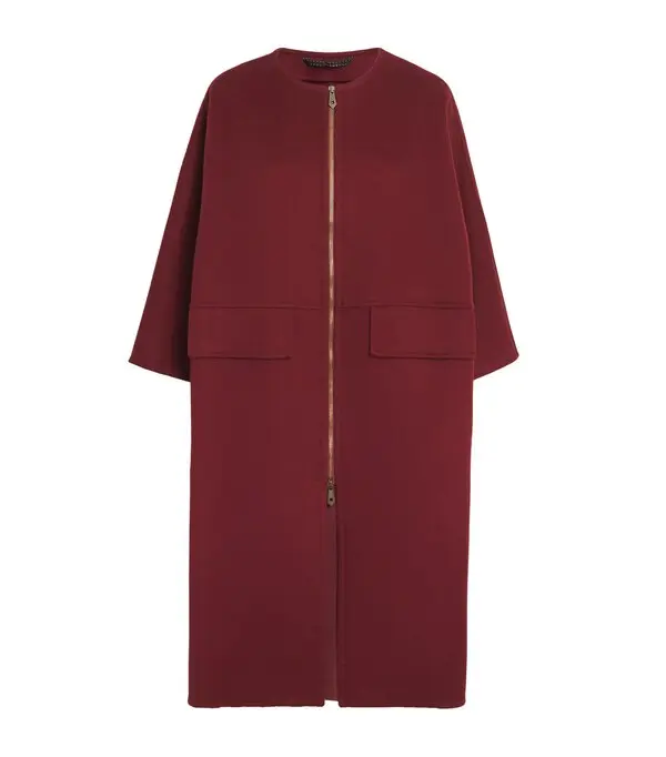 Max Mara Cashmere Cape Coat - Red