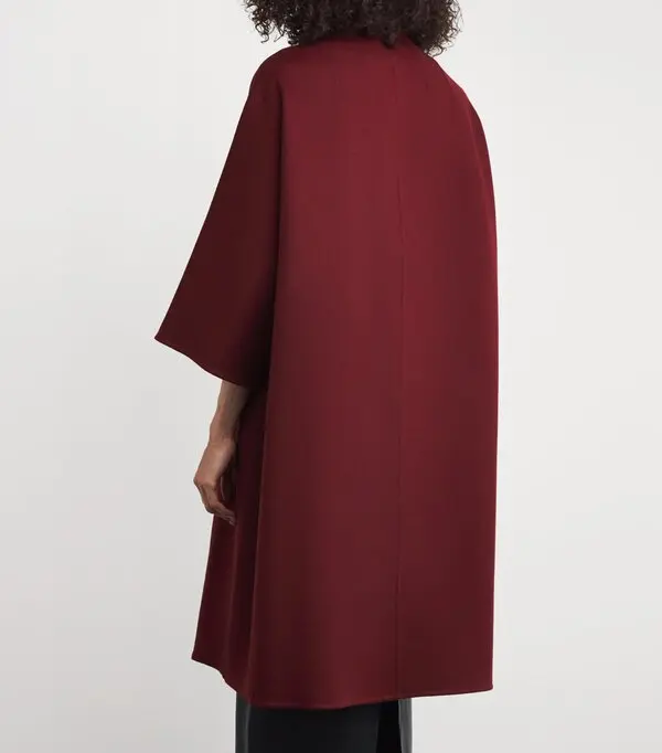 Max Mara Cashmere Cape Coat - Red