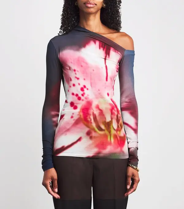 Max & Co. Stretch-cotton Printed Top