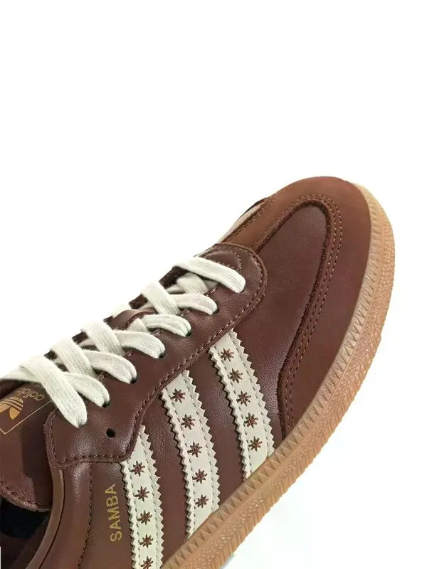 Adidas Sambas Og Embroidered Sneakers - Brown