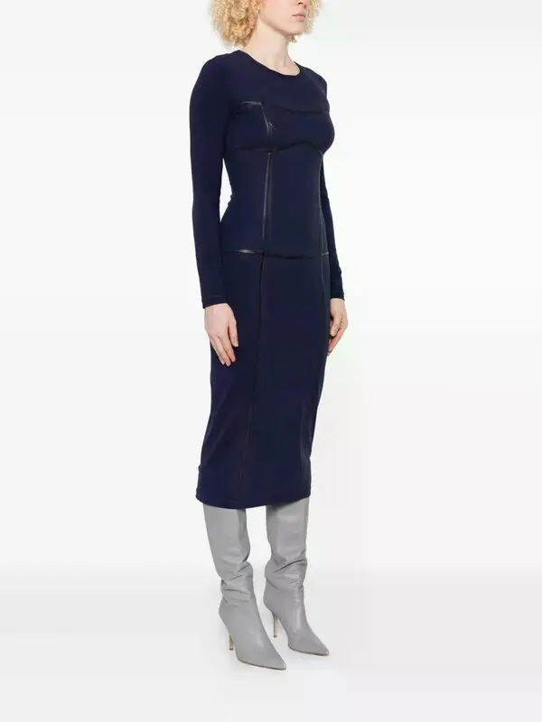 patrizia pepe leather dress Buy Leather-trimmed Sheath - Blue At 39% Off launch091526