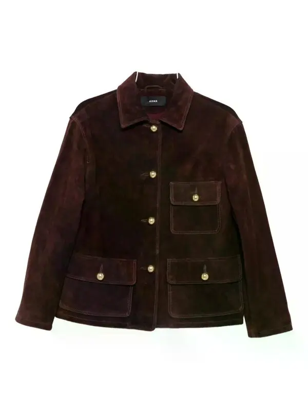 ARMA Flap-pocket Suede Jacket