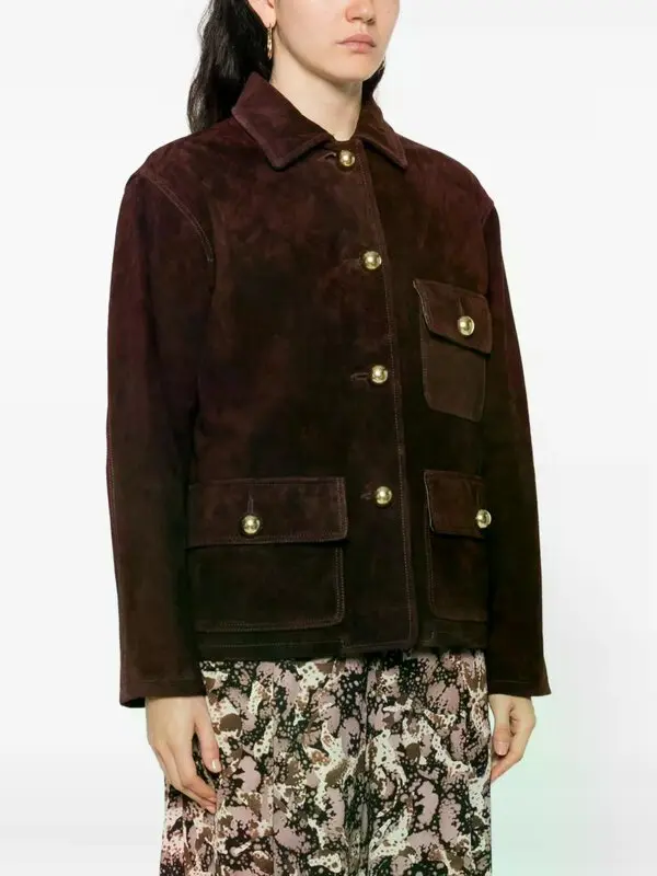 ARMA Flap-pocket Suede Jacket